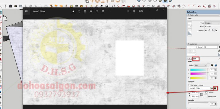 TẠO MAP VẬT LIỆU TRONG SKETCHUP - ĐỒ HỌA SÀI GÒN