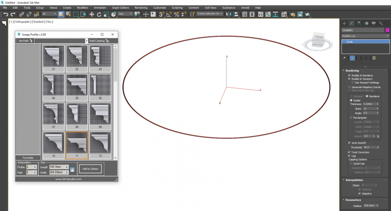 PLUGIN SWEEP PROFILE TRONG 3DSMAX | CÁCH SỬ DỤNG