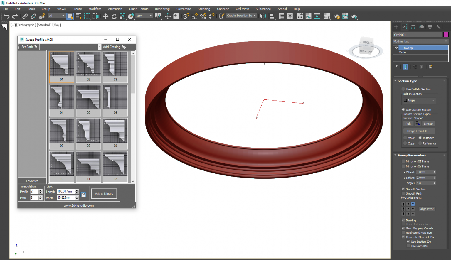 PLUGIN SWEEP PROFILE TRONG 3DSMAX | HƯỚNG DẪN SỬ DỤNG